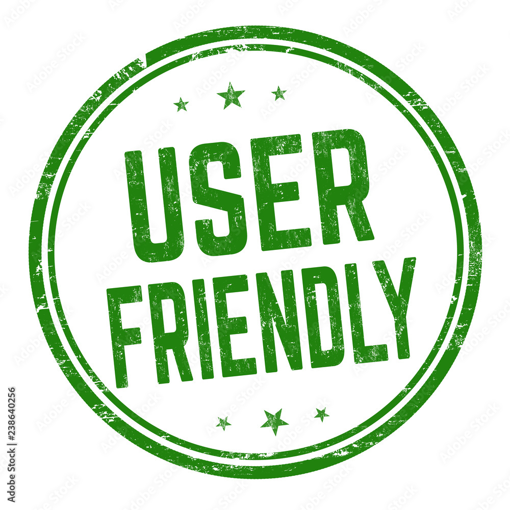 User friendly sign or stamp Stock Vector | Adobe Stock