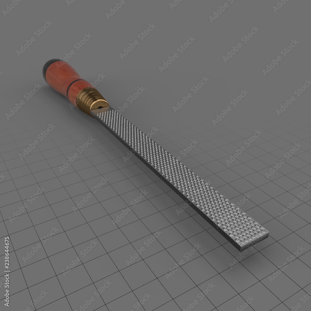 Rectangular rasp Stock 3D asset | Adobe Stock