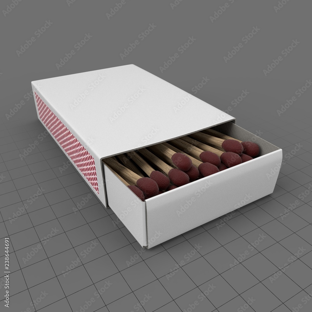 Open matchbox Stock 3D asset | Adobe Stock