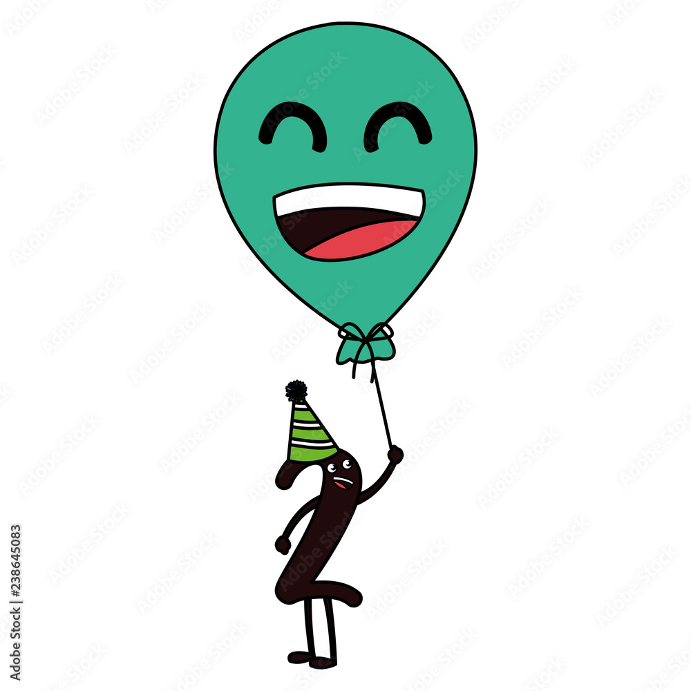 cartoon number two design Stock Vector | Adobe Stock
