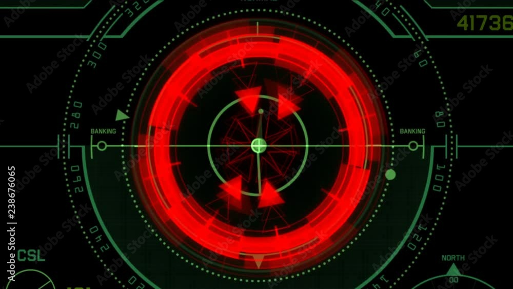 4k Radar GPS signal tech screen display,future science sci-fi data ...