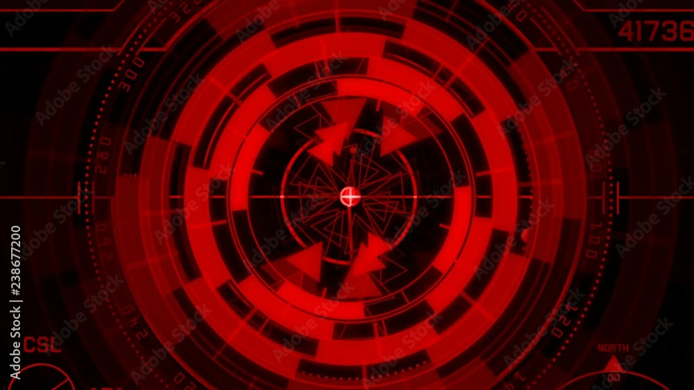 Vidéo Stock 4k Radar GPS signal tech screen display,future science sci ...