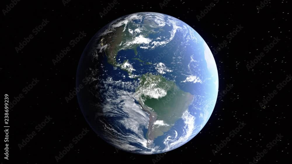 Realistic 3d animated earth showing the borders of the country Angola ...