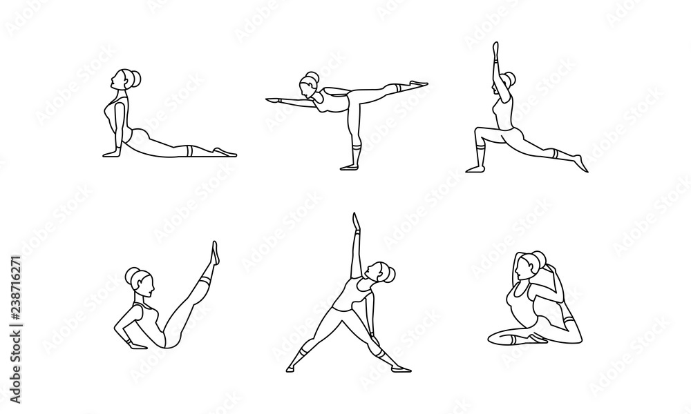 Yoga Poses Vector