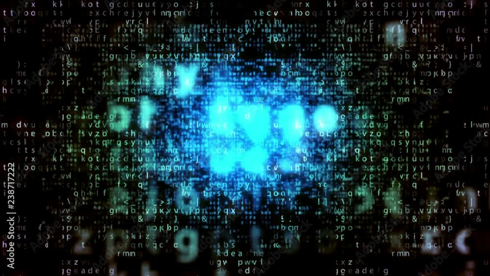 Vidéo Stock Wonderful 3d rendering of shining celeste matrix letters ...