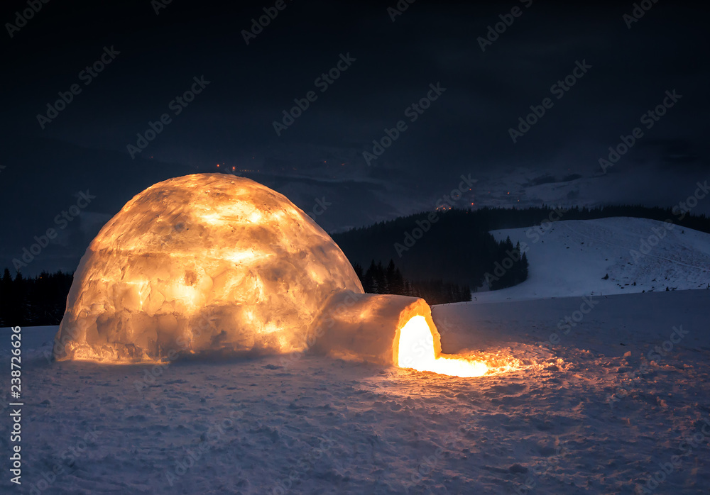 Fire Inside Igloo