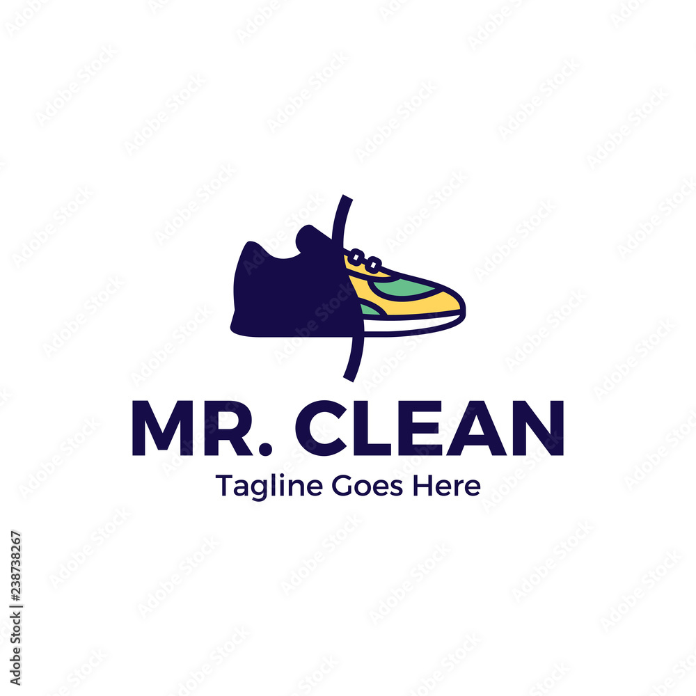 Vector Sneaker Cleaning Logo Design Template Stock Vector | Adobe Stock