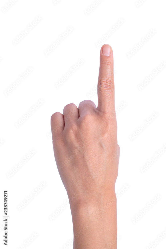 Isolated image of human hand sign or symbol in white background Stock ...