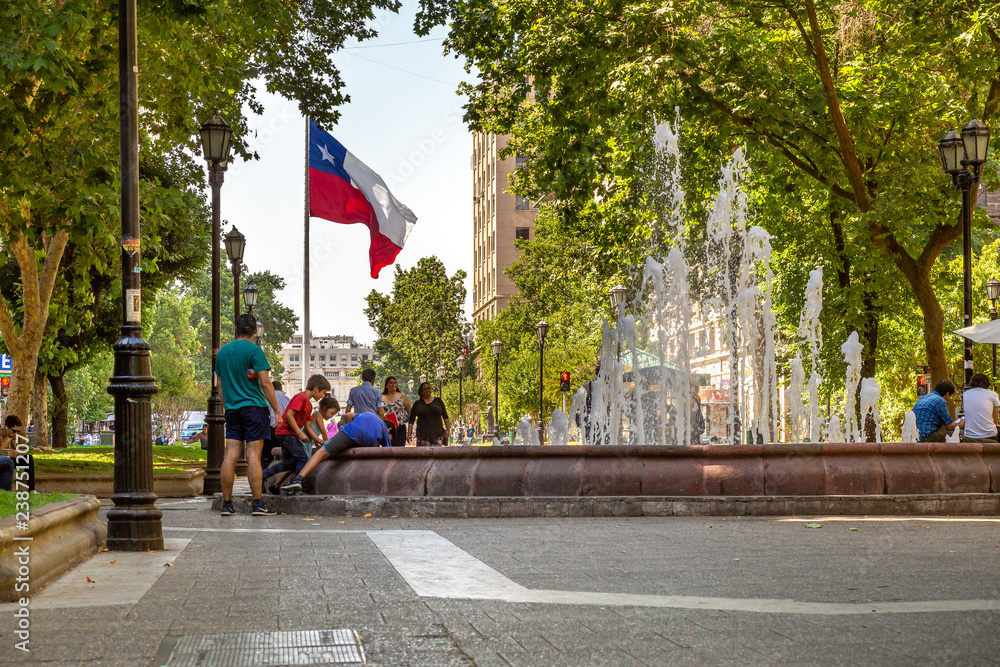Paseo Bulnes, Santiago Stock Photo | Adobe Stock