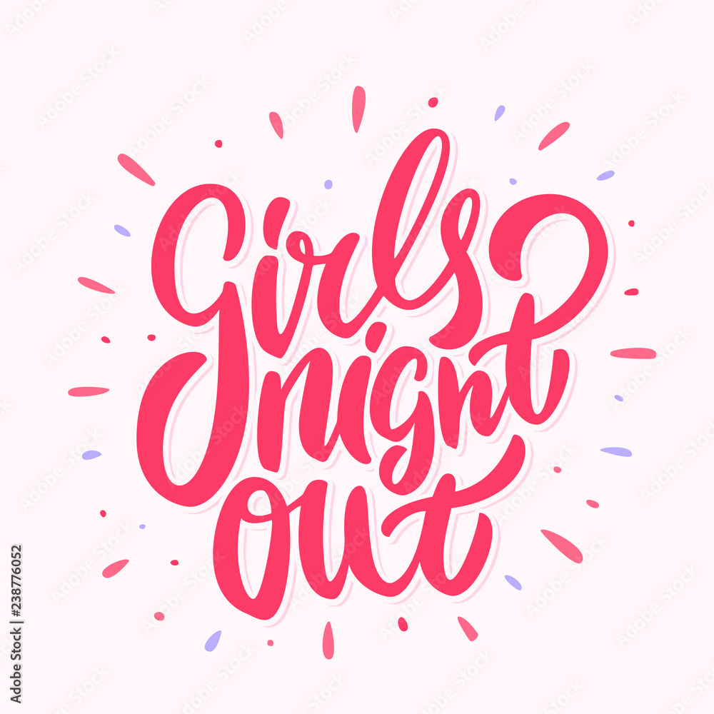 Girls night out. Bachelorette party vector banner. Stock Vector | Adobe ...
