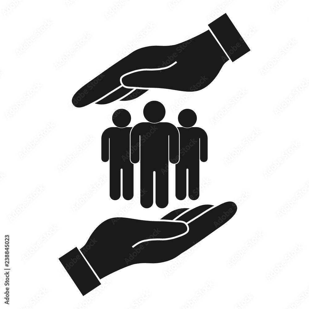 Safe people in hand. Stock Vector | Adobe Stock