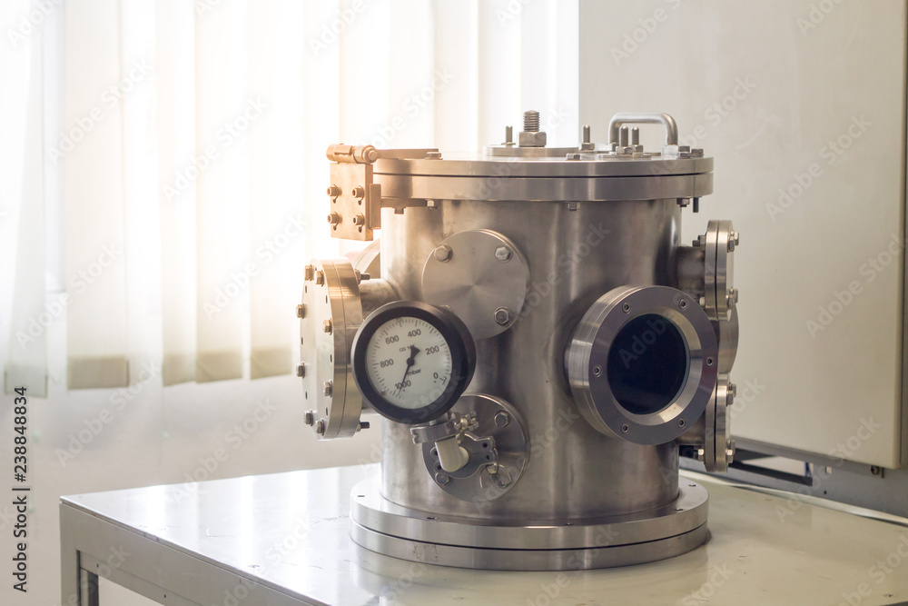 part of vacuum chamber in laboratory, Background/texture of part vacuum ...