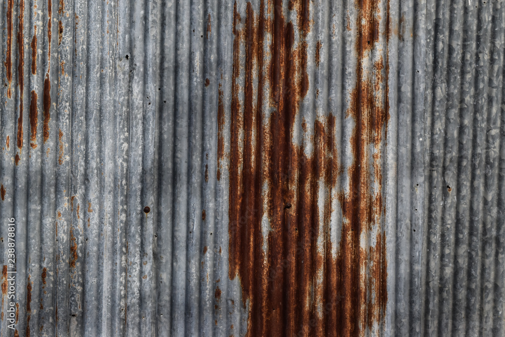 Zinc plate wall. rust on zinc texture. Stock Photo | Adobe Stock