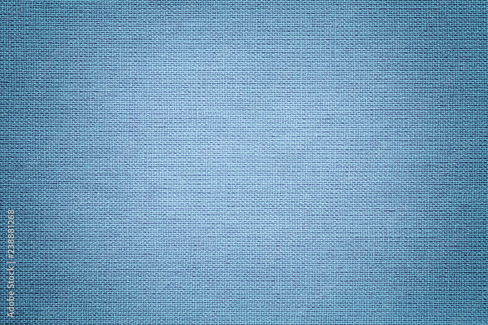 Light blue background from a textile material. Fabric with natural ...