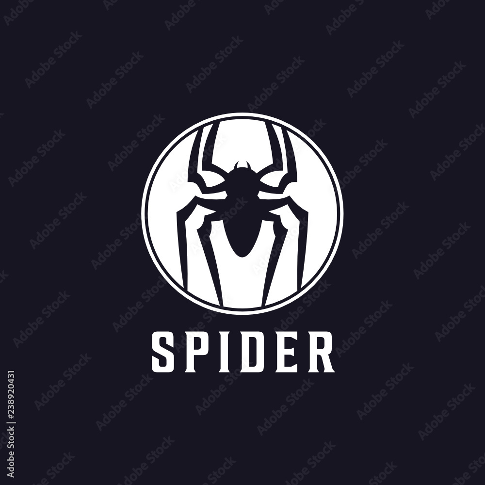 Spider Badge logo design inspiration Stock Vector | Adobe Stock