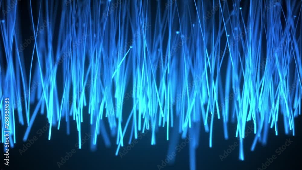 Vidéo Stock Abstract technology background. Optical fibers animation of ...