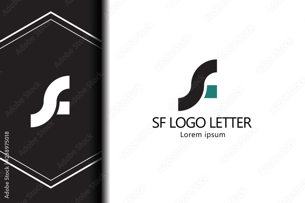 alphabet logo letter SF with combination, lowercase for business ...