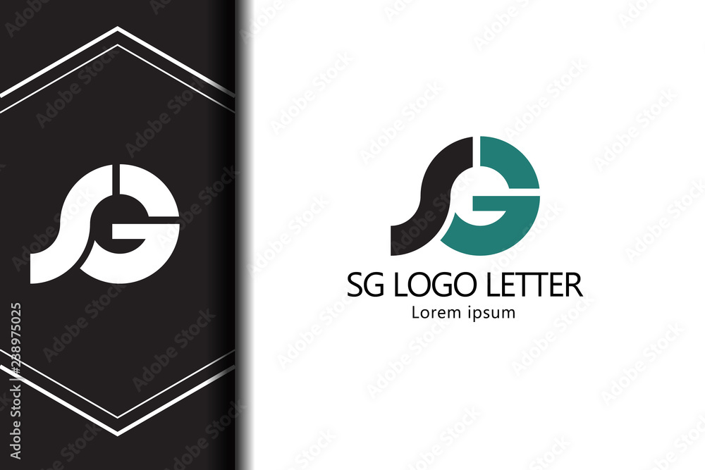 alphabet logo letter SG with combination, lowercase for business ...