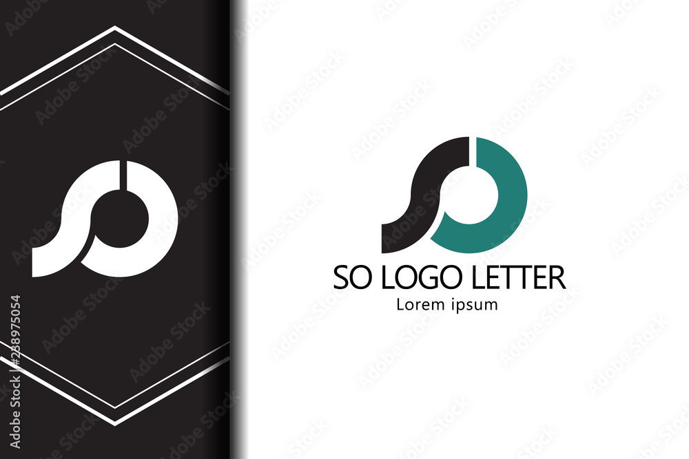 alphabet logo SO letter with combination, lowercase for business ...