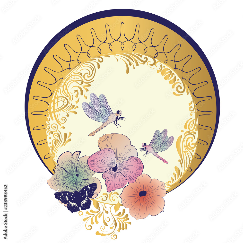 Dragonfly Art Nouveau Art