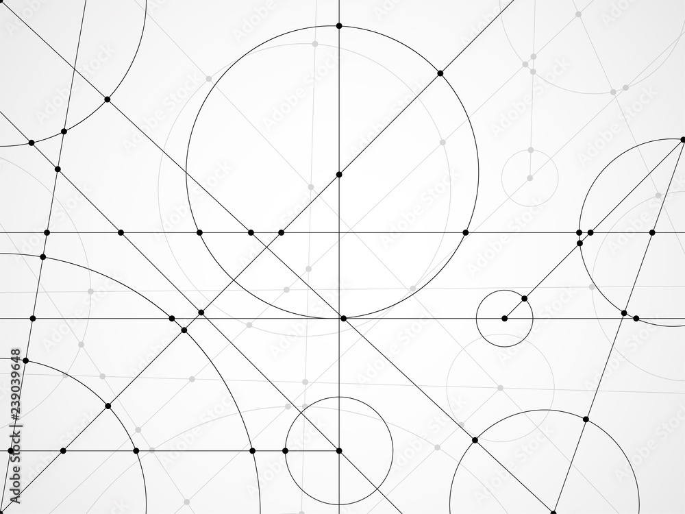 Abstract background of engineering drawing. Technological wallpaper ...