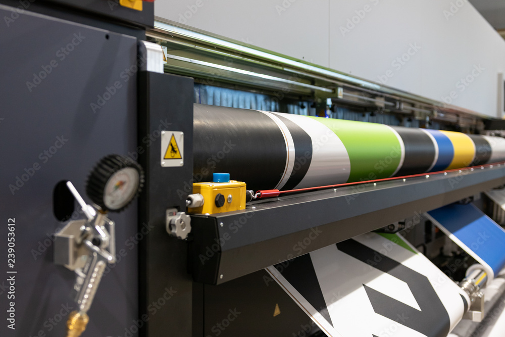 Professional printing facility, big vinyl rolls, ready for large ...