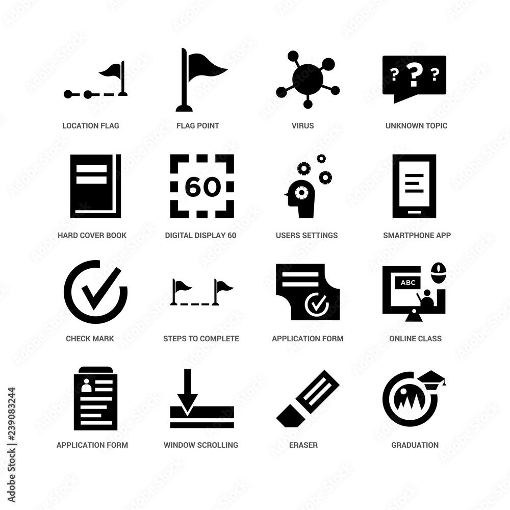 16 icons related to Graduation Pictures, Digital display 60, Location ...