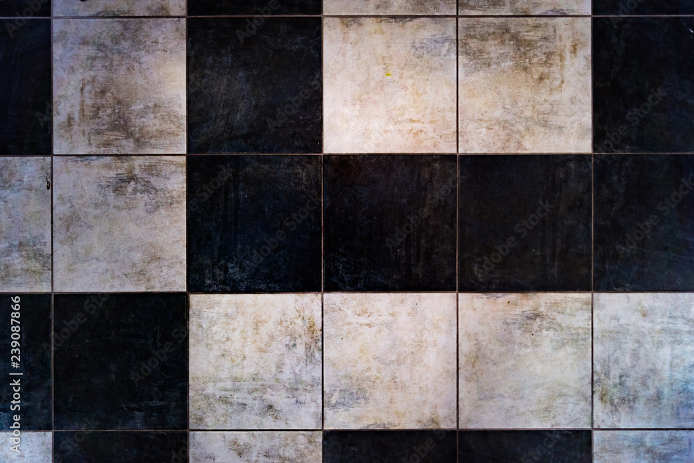 The surface of the floor is made of marble slab. Square facing tile ...