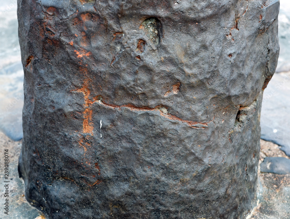 Corrosion of King Chandra on the Iron pillar of Delhi in the Qutb ...