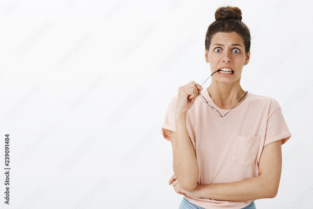 Oh crap I messed up. Anxious and insecure panicking young female in t ...