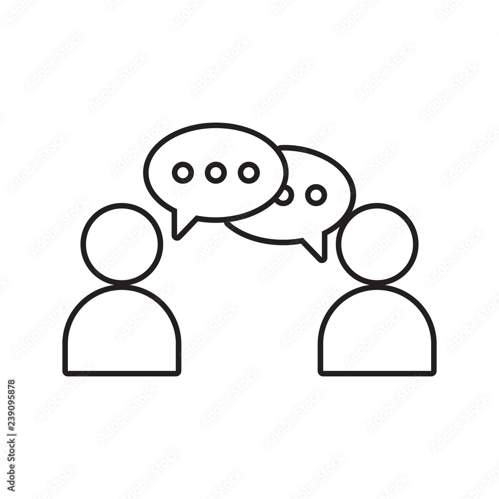 communication between two people icon. Element of cyber security for ...