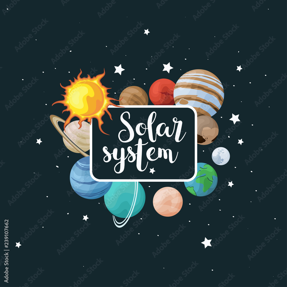 Solar System Word Clip Art