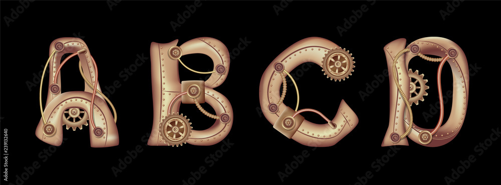 Symbols of the Latin alphabet A B C D. The letters of the English ...