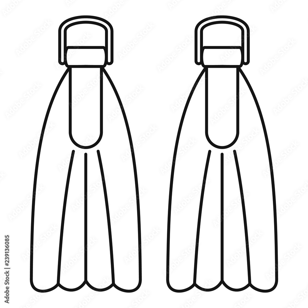 Diving Flippers Vector