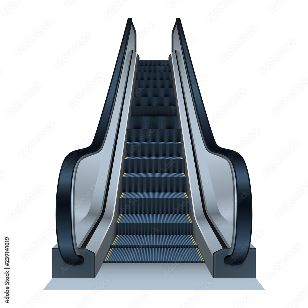 Escalator icon. Realistic illustration of escalator vector icon for web ...