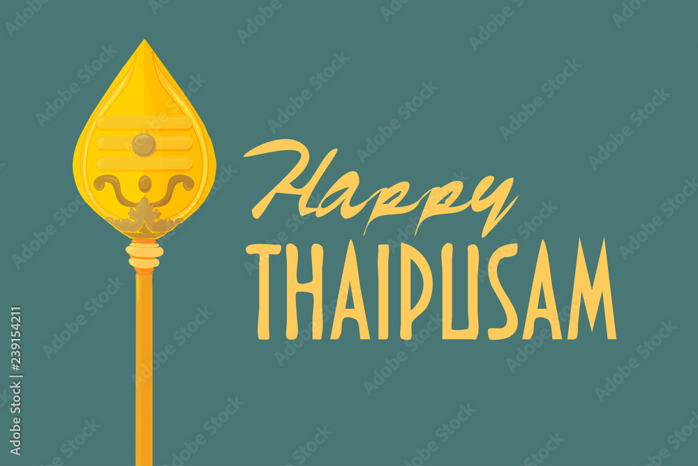 Vector illustration for Tamil community: Happy Thaipusam greeting card ...
