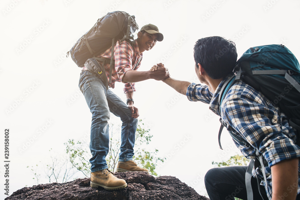 Two People Helping Each Other