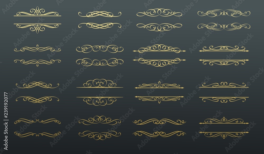 Swirl, scroll and divide Stock Vector | Adobe Stock