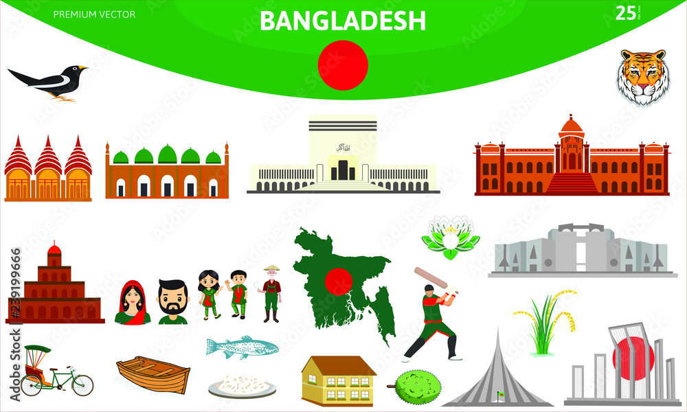 Bangladesh culture vector premium Element . Stock Vector | Adobe Stock
