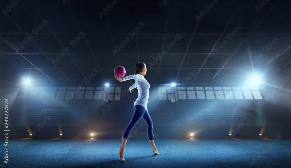 Rhythmic gymnastics Stock Photo | Adobe Stock