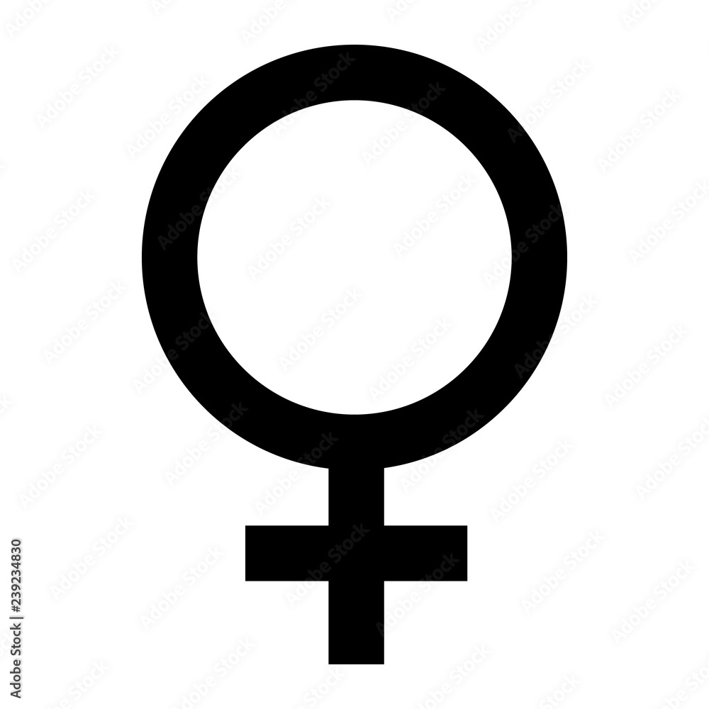 Female symbol isolated on white. Women gender sign. Venus icon Stock ...