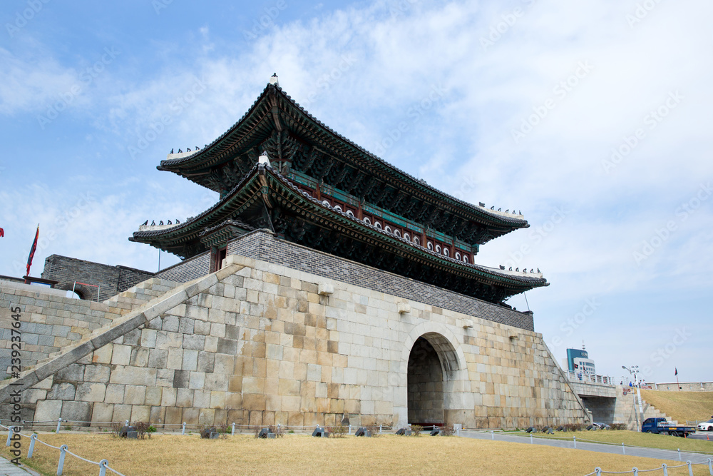 Suwon Hwaseong Fortress is a fortress wall during the Joseon Dynasty ...