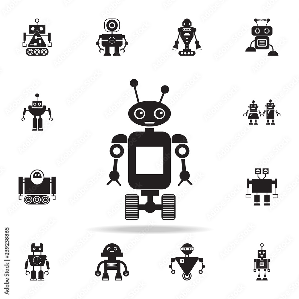 robot on wheels icon. Detailed set of robot icons. Premium graphic ...