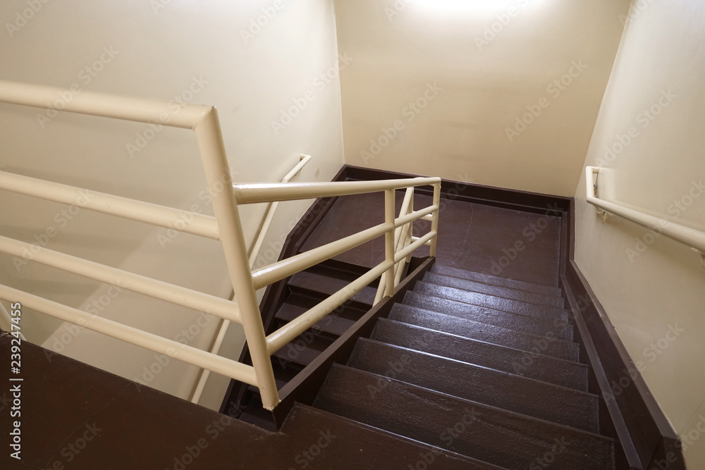 staircase for emergency exit inside the hotel Stock Photo | Adobe Stock