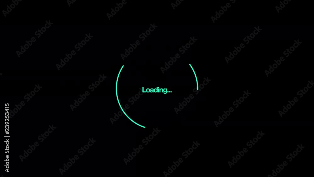 Circular Loading Animation [4K Seamless Loop] (Teal on Black) Stock ...
