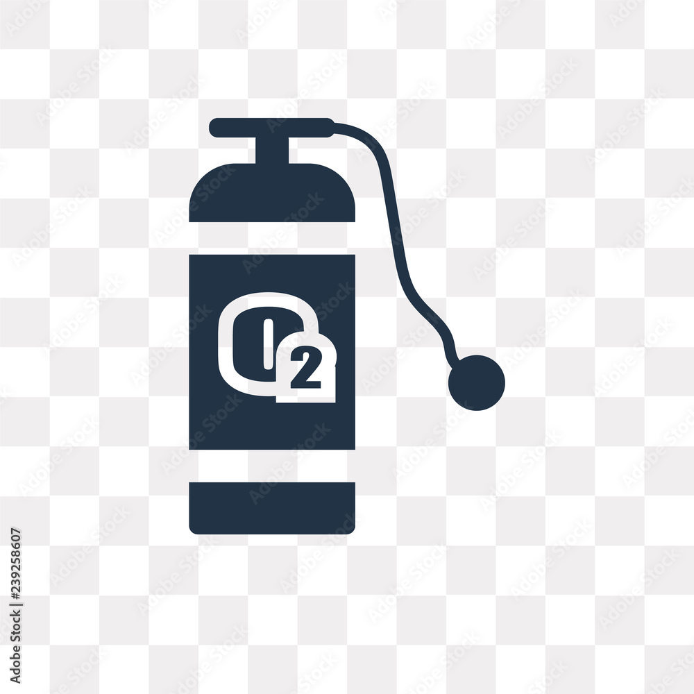 Oxygen tank vector icon isolated on transparent background, Oxygen tank ...
