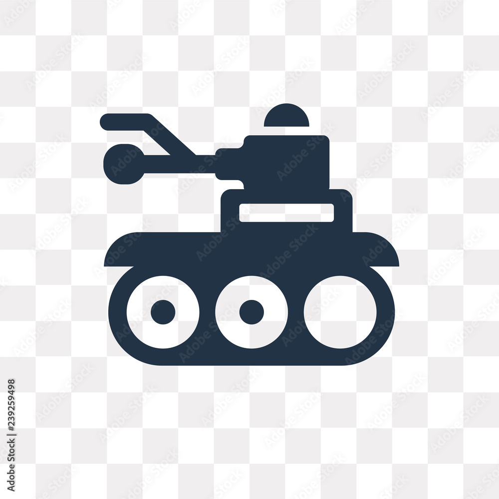 Tank vector icon isolated on transparent background, Tank transparency ...