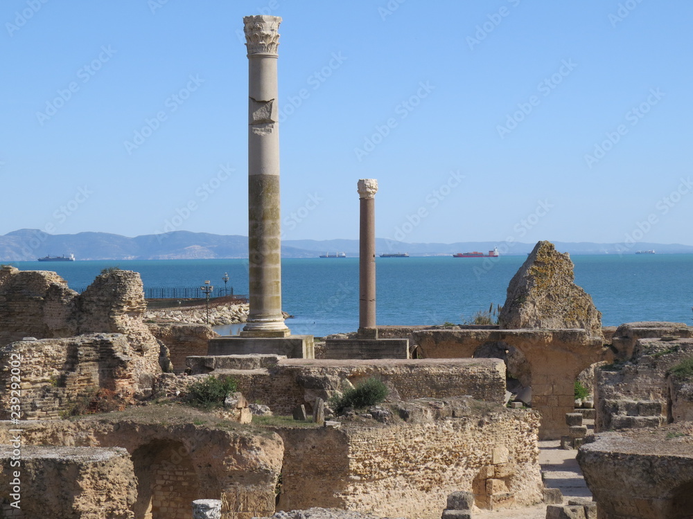 Carthago ruins of capital city of the ancient Carthaginian civilization ...