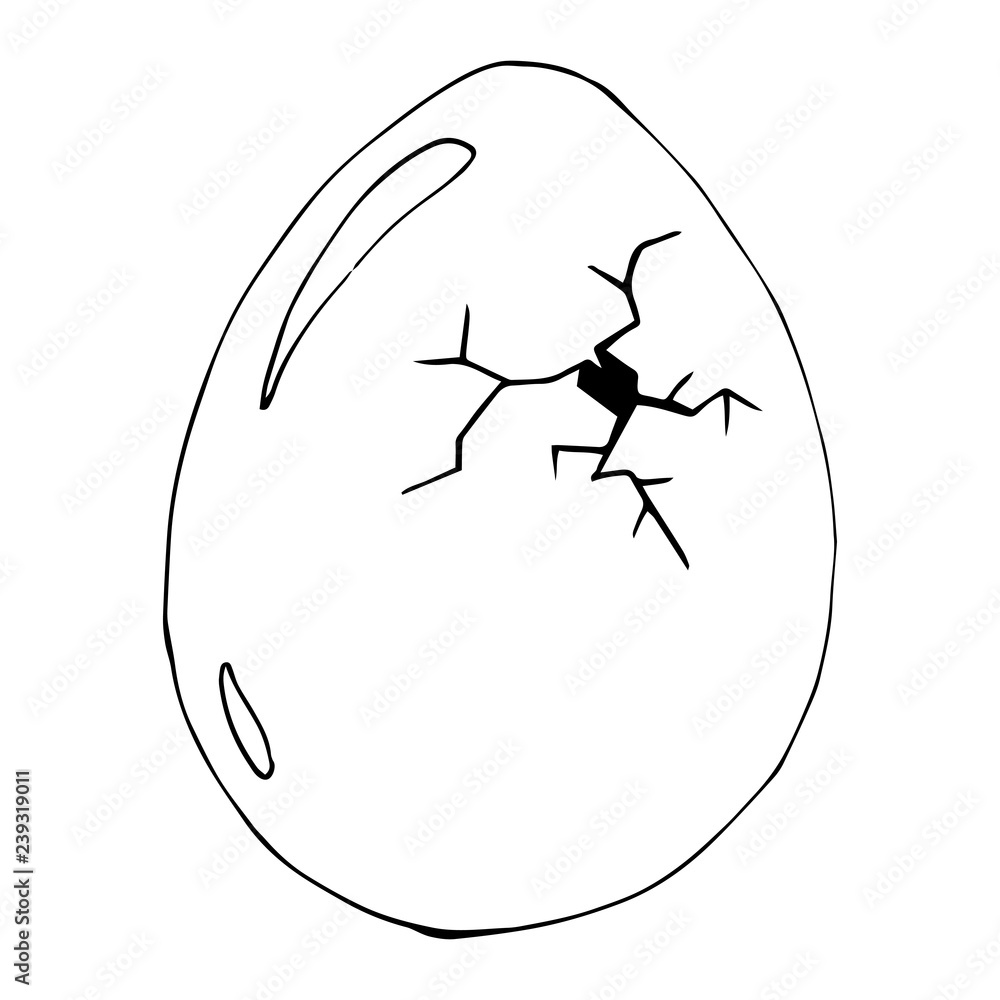 Cracked Egg Sketch