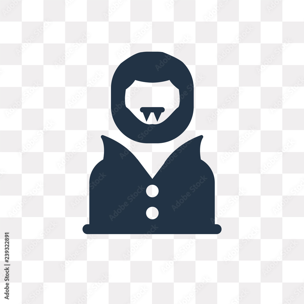 Dracula vector icon isolated on transparent background, Dracula ...